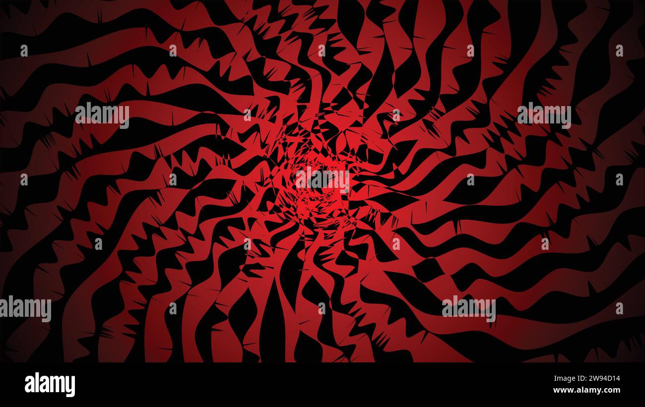 Black and red spiral background, swirling radial pattern, abstract ...