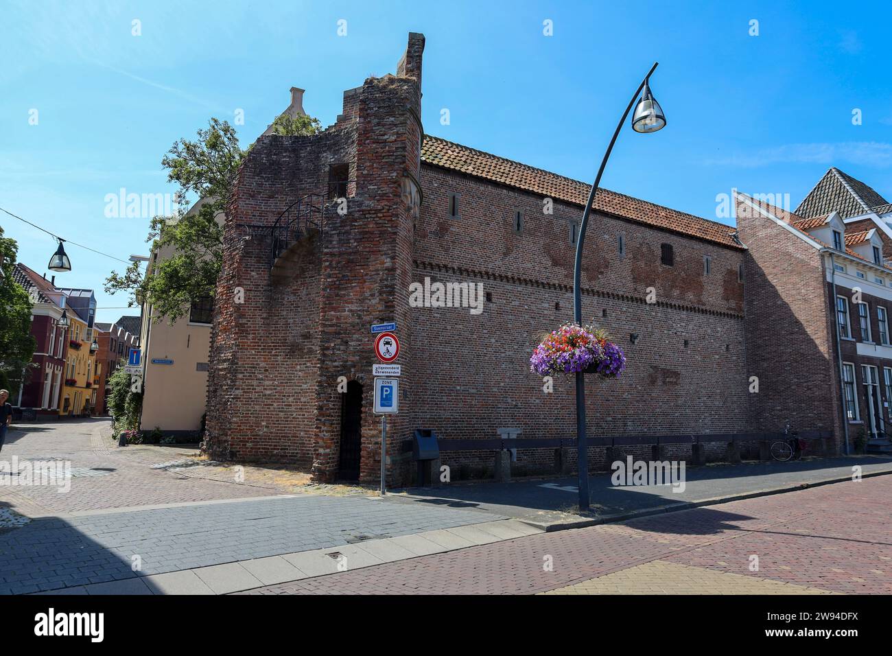 Old and archival buildings of the city center of Zwolle in the ...