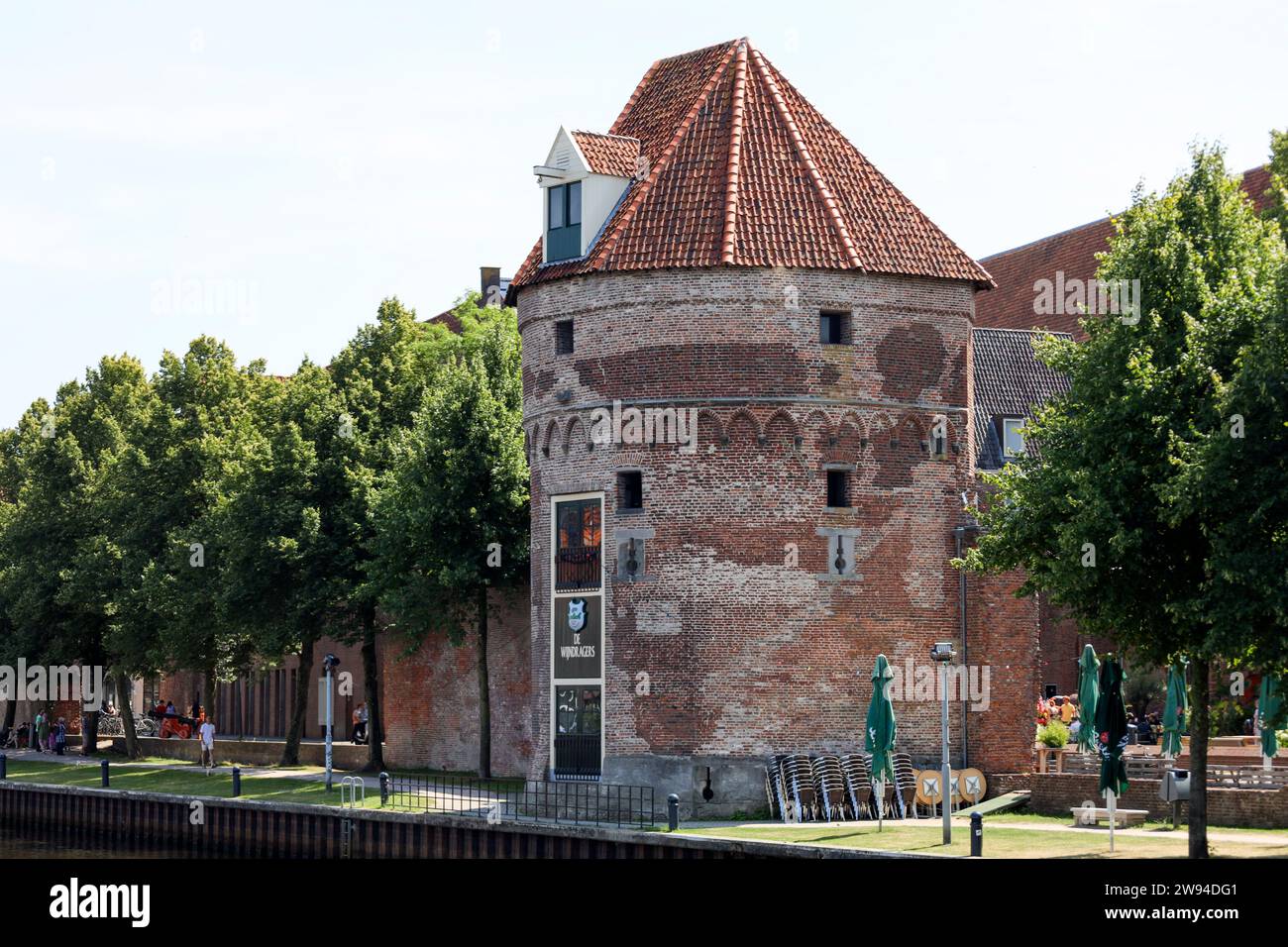 Old and archival buildings of the city center of Zwolle in the ...