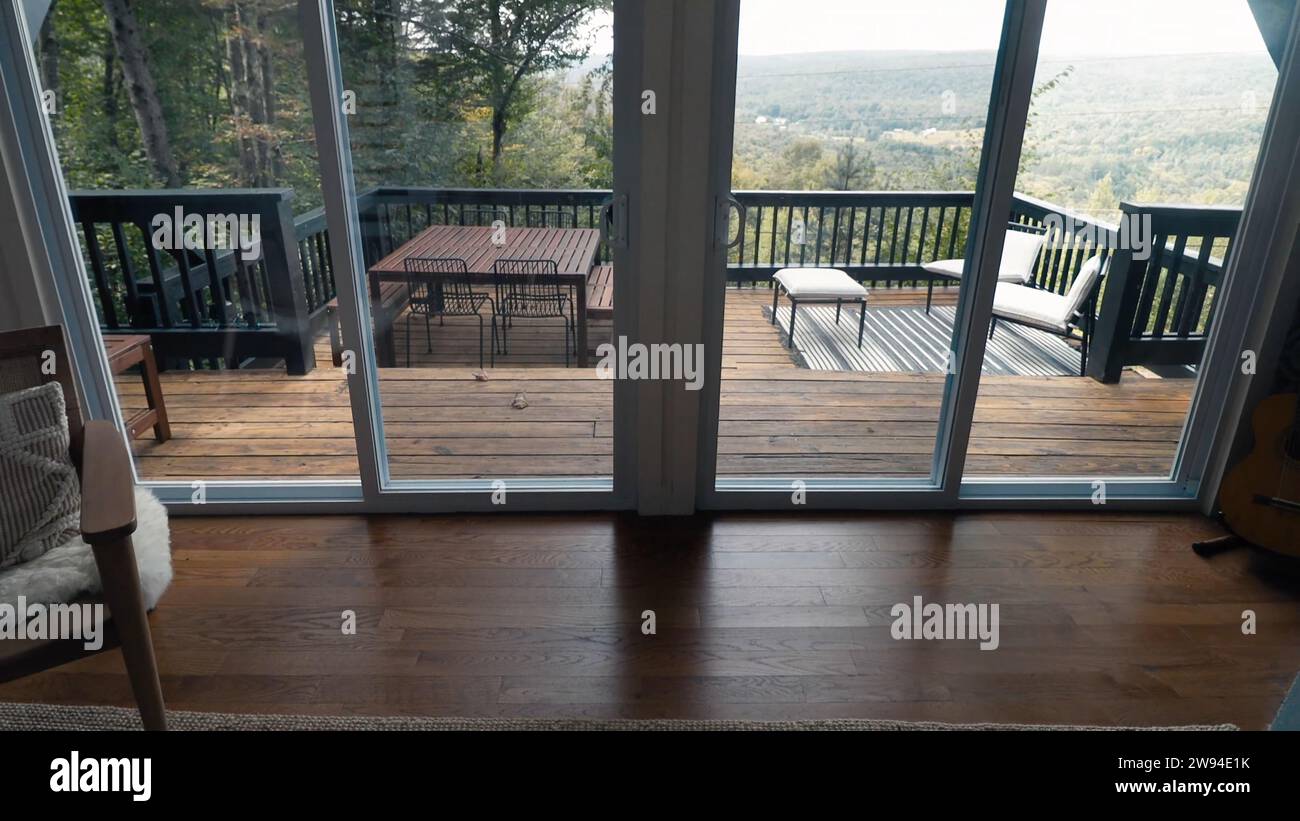 Luxury modern home window view Stock Photo - Alamy