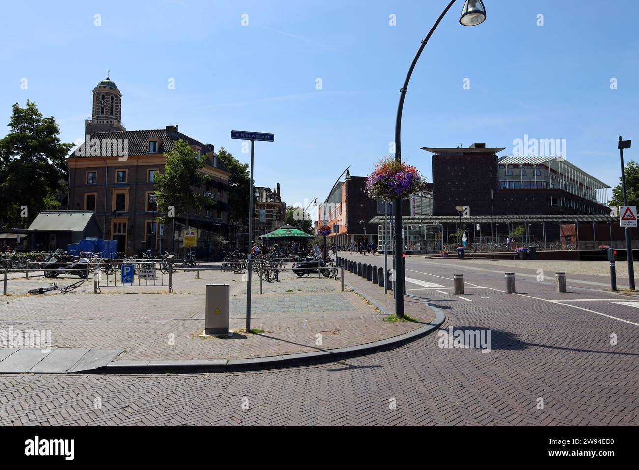 Old and archival buildings of the city center of Zwolle in the ...