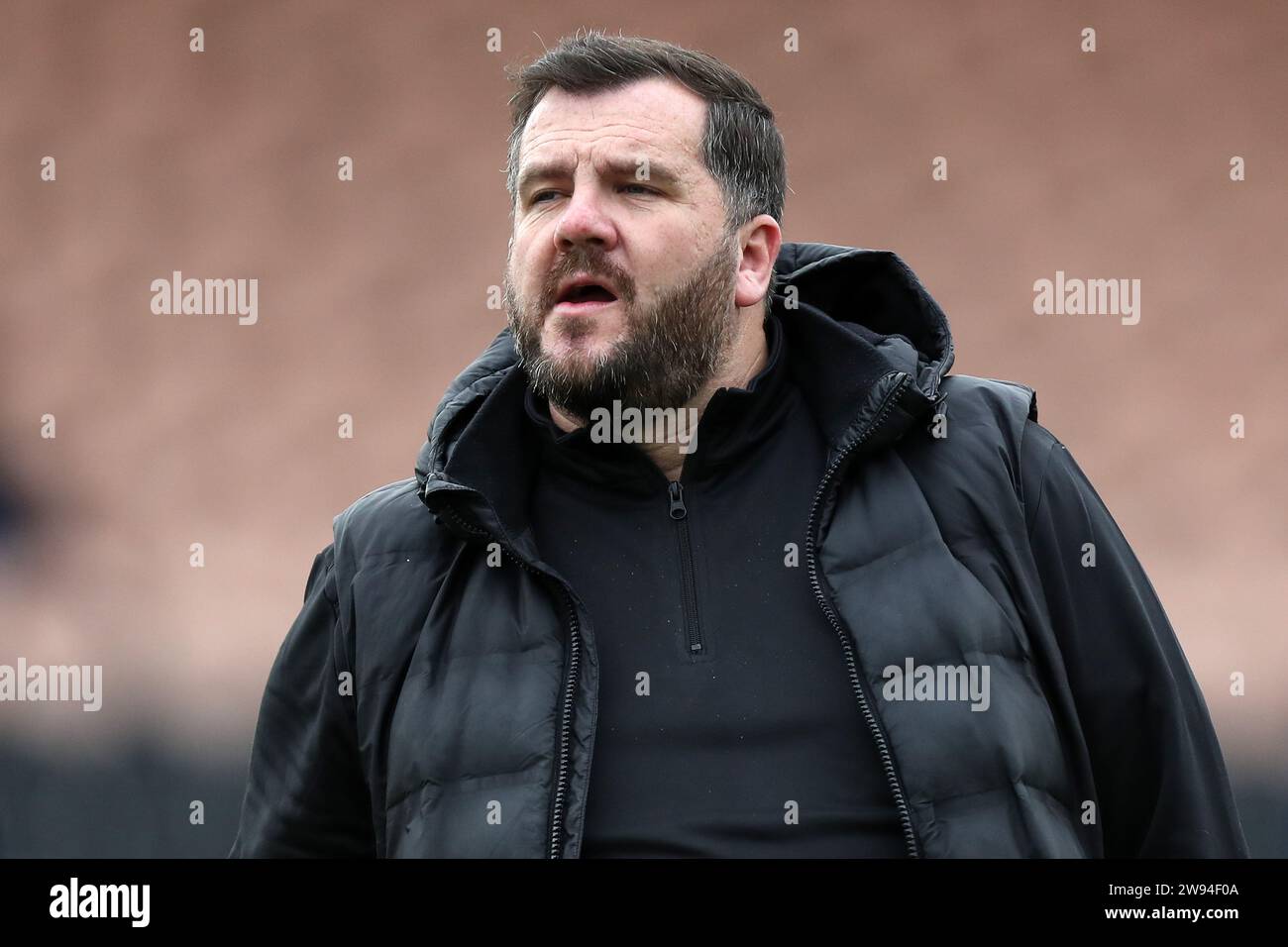 Barnet manager Dean Brennan during Barnet vs Boreham Wood, Vanarama ...