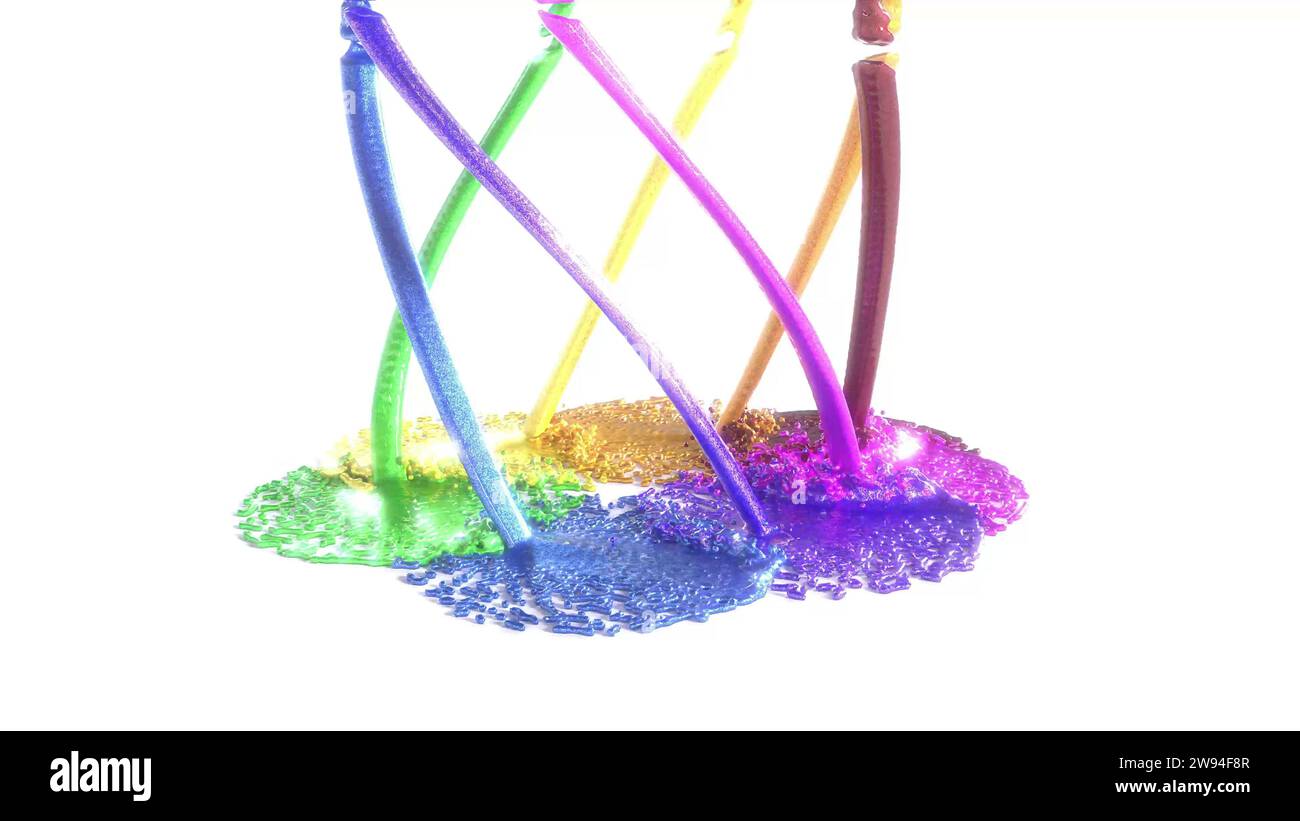 Color stream jets splash 3d render Stock Photo - Alamy