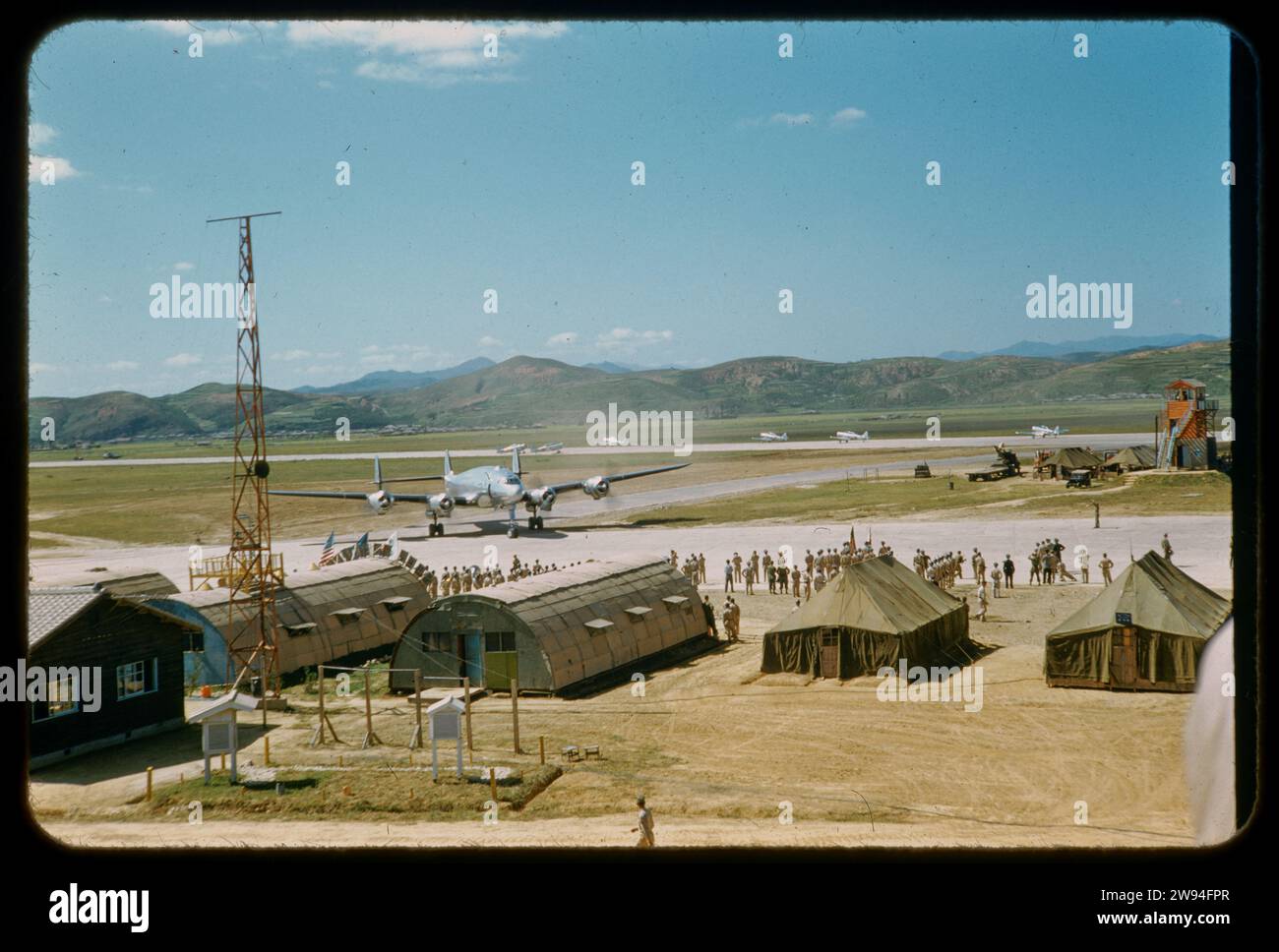 Military Basic and Airport at Suchon, David Ketel, 1952 color slide ...