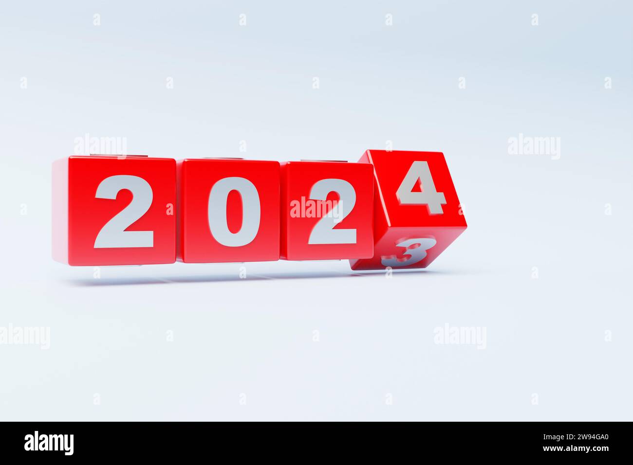 Calendar header number 2024 on white background. Happy new year 2024 ...