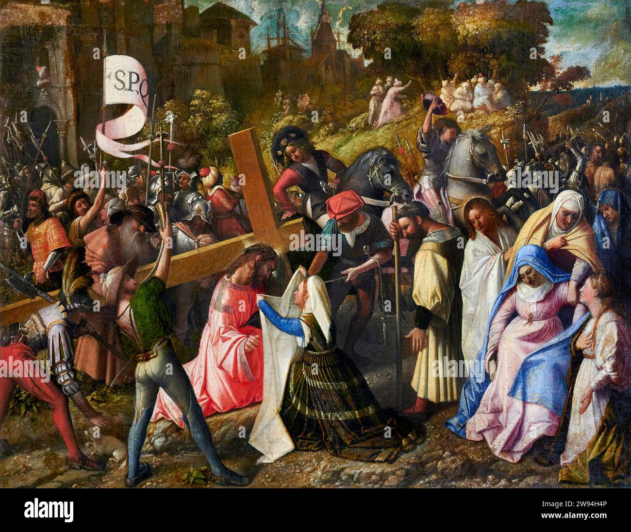 Salita al Calvario - olio su tela - Giovanni Busi detto il Cariani - 1525 - Milano, Pinacoteca ...