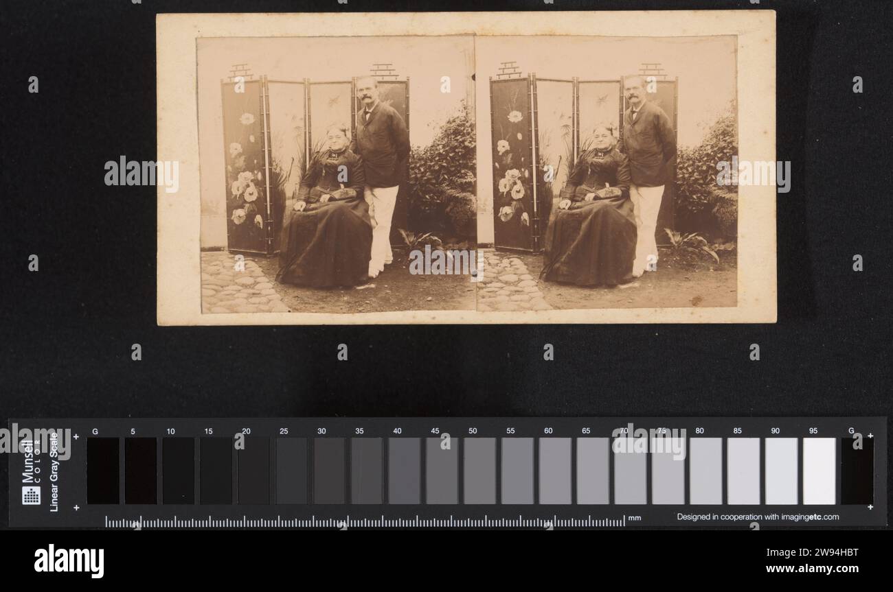 Couple, Robert Julius Boers, 1900 - 1922 stereograph Portrait of a ...