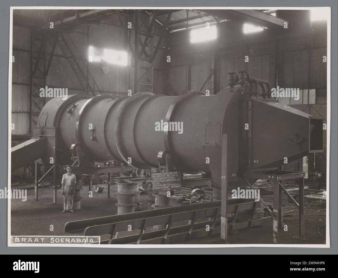 Sugar dry installation, Anonymous, 1932 photograph Sugar dryer ...