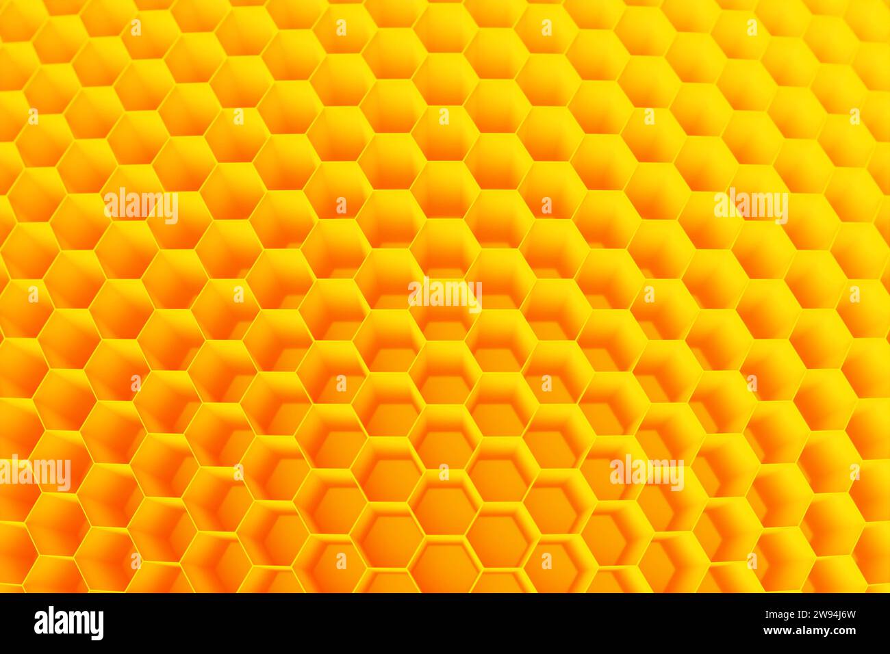 3d illustration of a yellow honeycomb monochrome honeycomb for honey ...