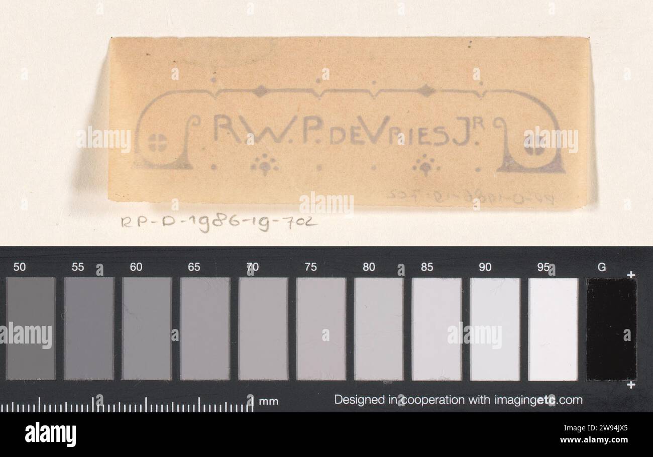 Vignette R.W.P. de Vries Jr., Reinier Willem Petrus de Vries (1874-1953 ... Vignette R.W.P. de Vries Jr., Reinier Willem Petrus de Vries (1874-1953 ...