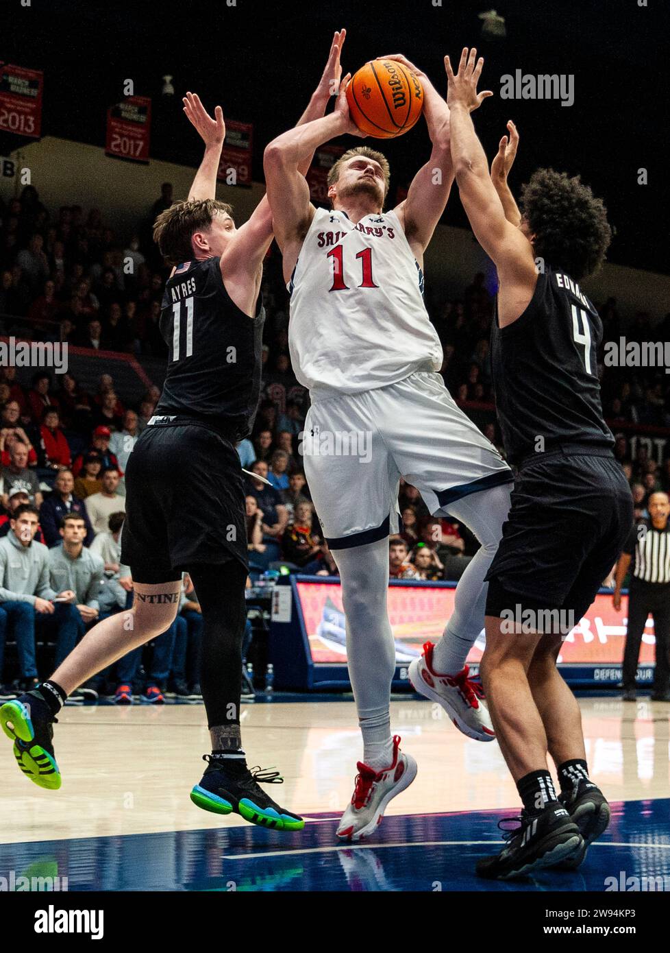 December 23 2023 Moraga, CA U.S.A. St. Mary's center Mitchell Saxen (11 ...
