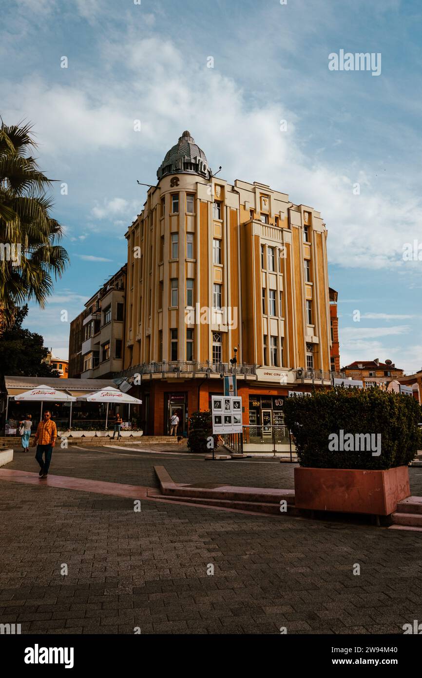 Downtown cityscape with architecture and landmarks in Plovdiv Stock ...