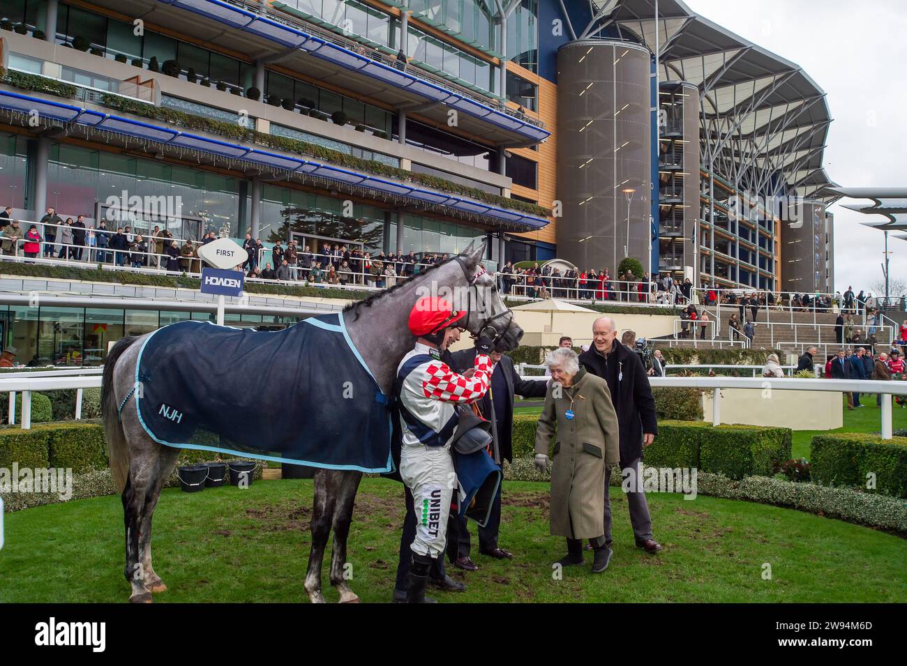 Ascot, UK. 23rd December, 2023. Horse Excello ridden by jockey Nico de ...