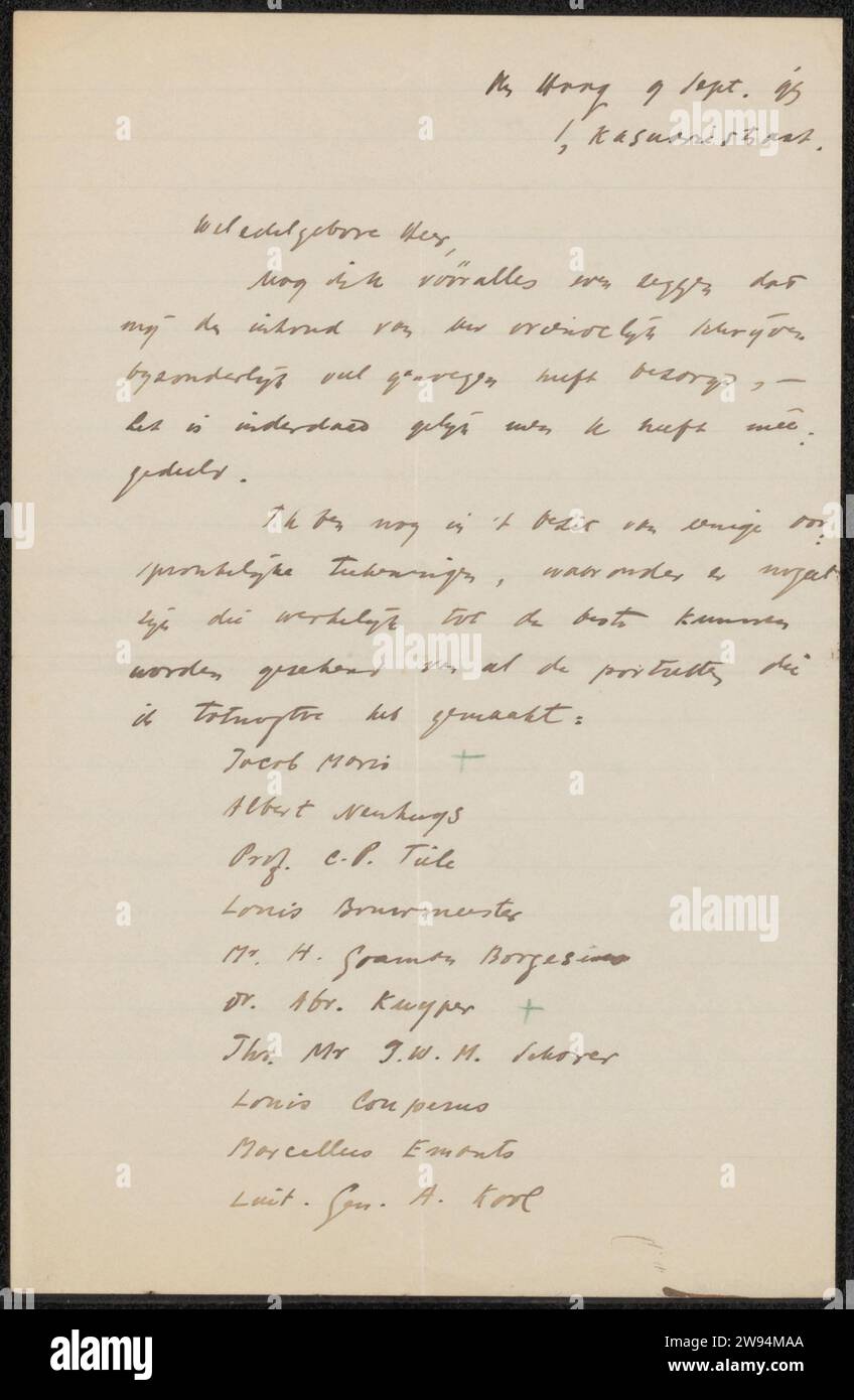 Letter to Pieter Haverkorn van Rijsewijk, Hendrik Johannes Haverman ...