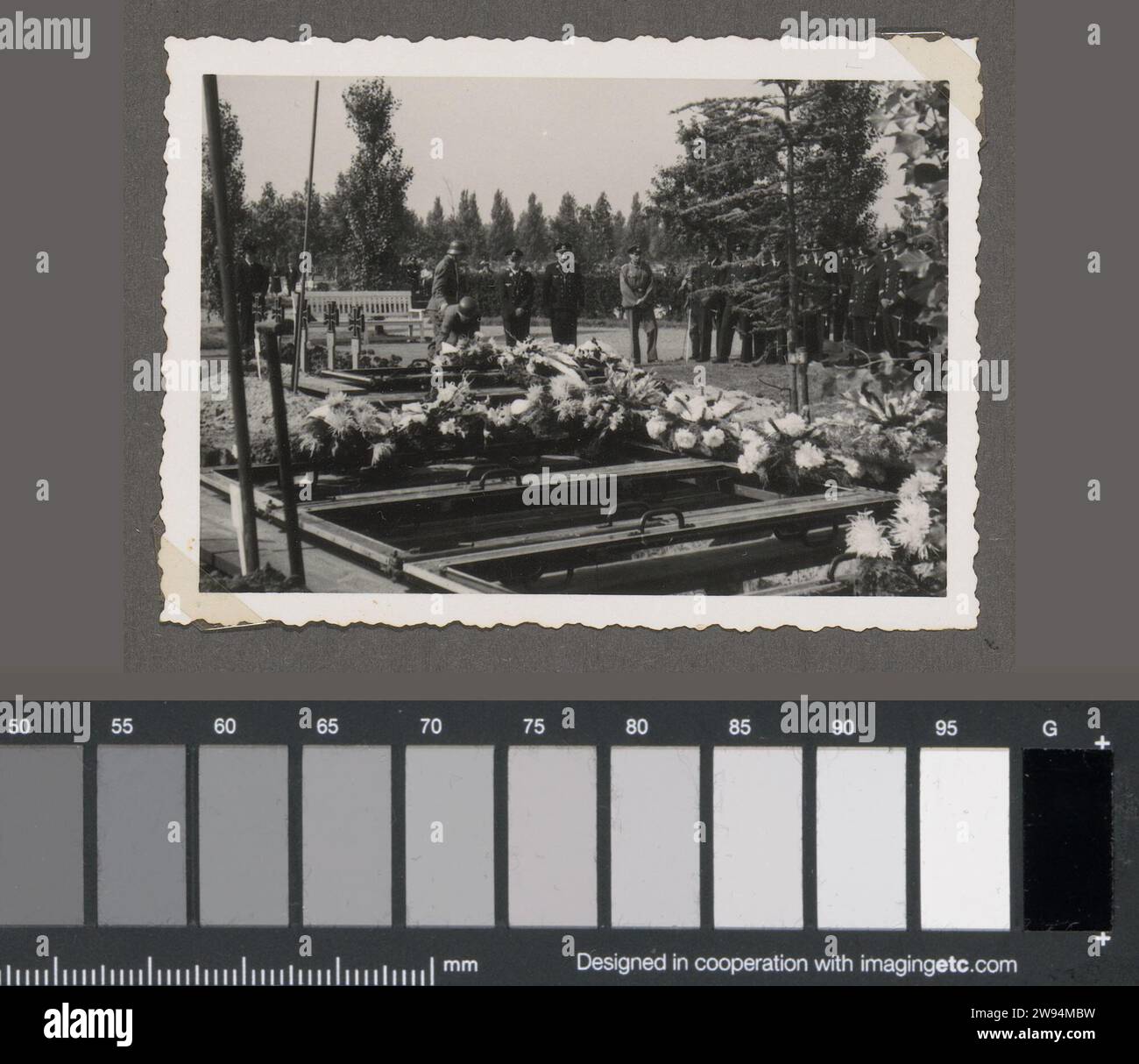 Funeral of three fallen soldiers, Anonymous, 1941 - 1945 photograph ...