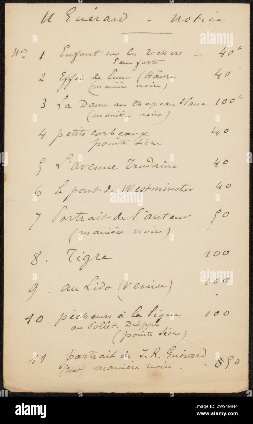 Letter to Philip Zilcken, 1867 - 1897 letter Paris paper. ink writing ...