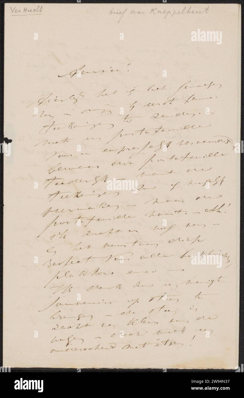 Letter to K.J.F.C. Kneppelhout, lord of Sterkenburg and Hoekenburg ...