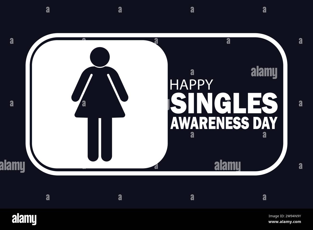Happy Singles Awareness Day Vector Template Design Illustration ...