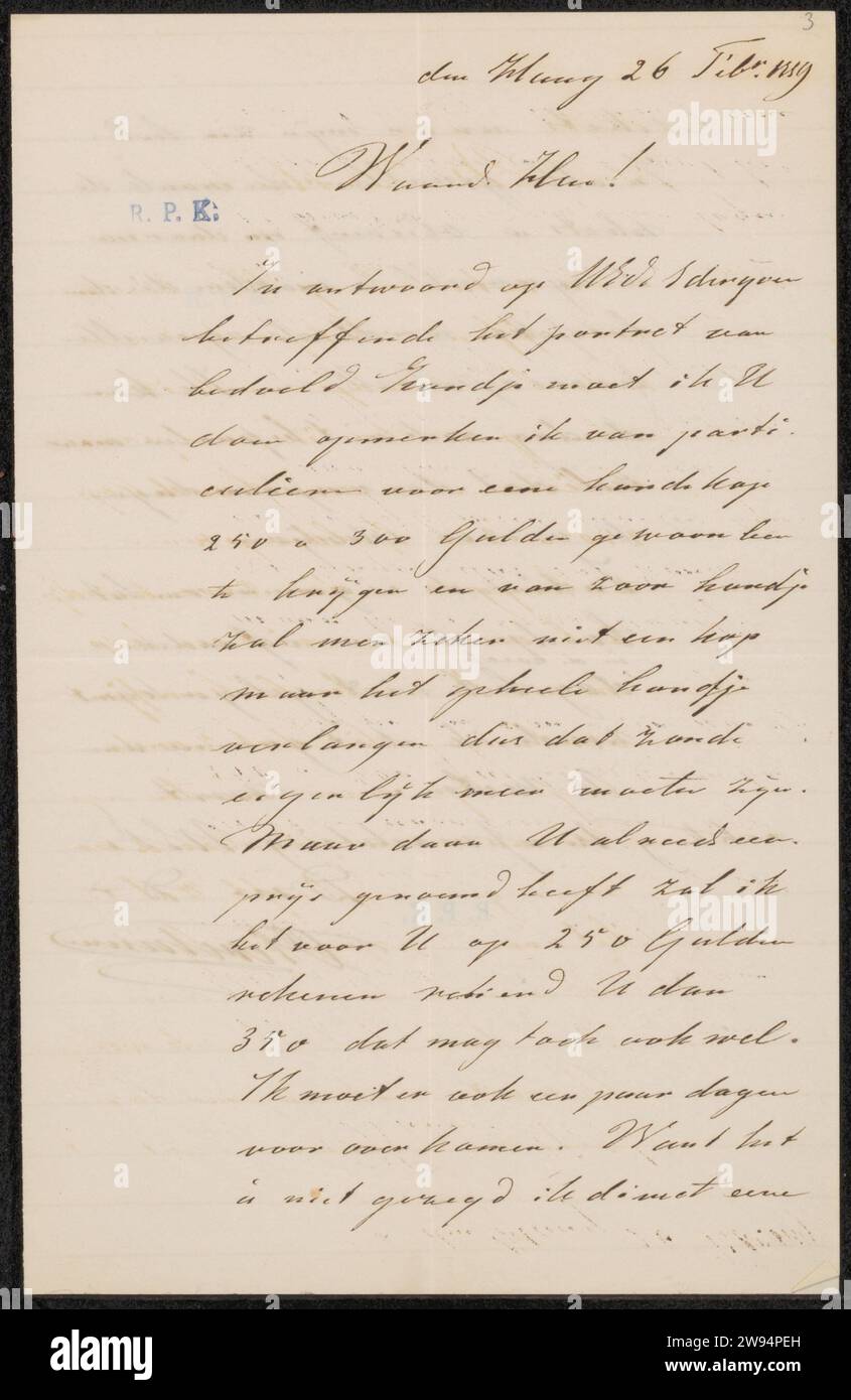 Letter to Frans Buffa and Zonen, Otto Eerelman, 1889 letter The Hague ...