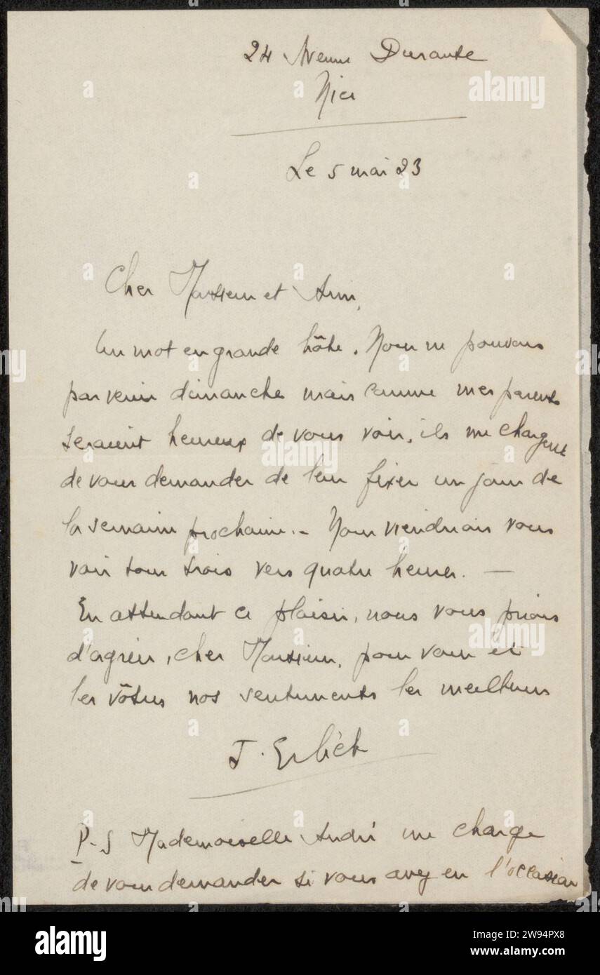 Letter to Philip Zilcken, 1923 letter Nice paper. ink writing ...