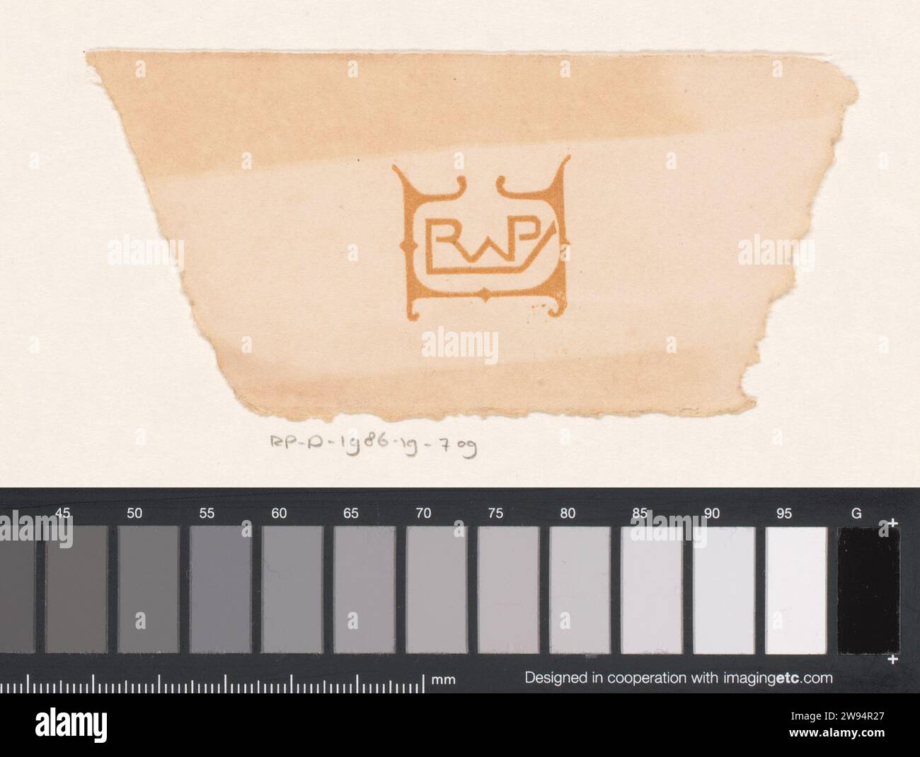 Vignette with monogram RWP, Reinier Willem Petrus de Vries (1874-1953) (Possible), 1884 - 1952 ...