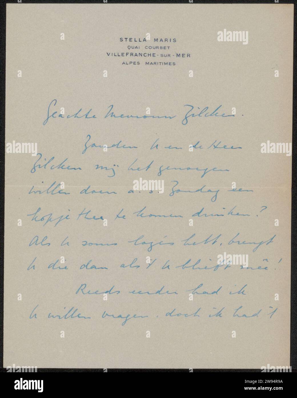 Letter to Henriette Wilhelmina van Baak, Tom W. van Oss, 1911 - 1941 ...