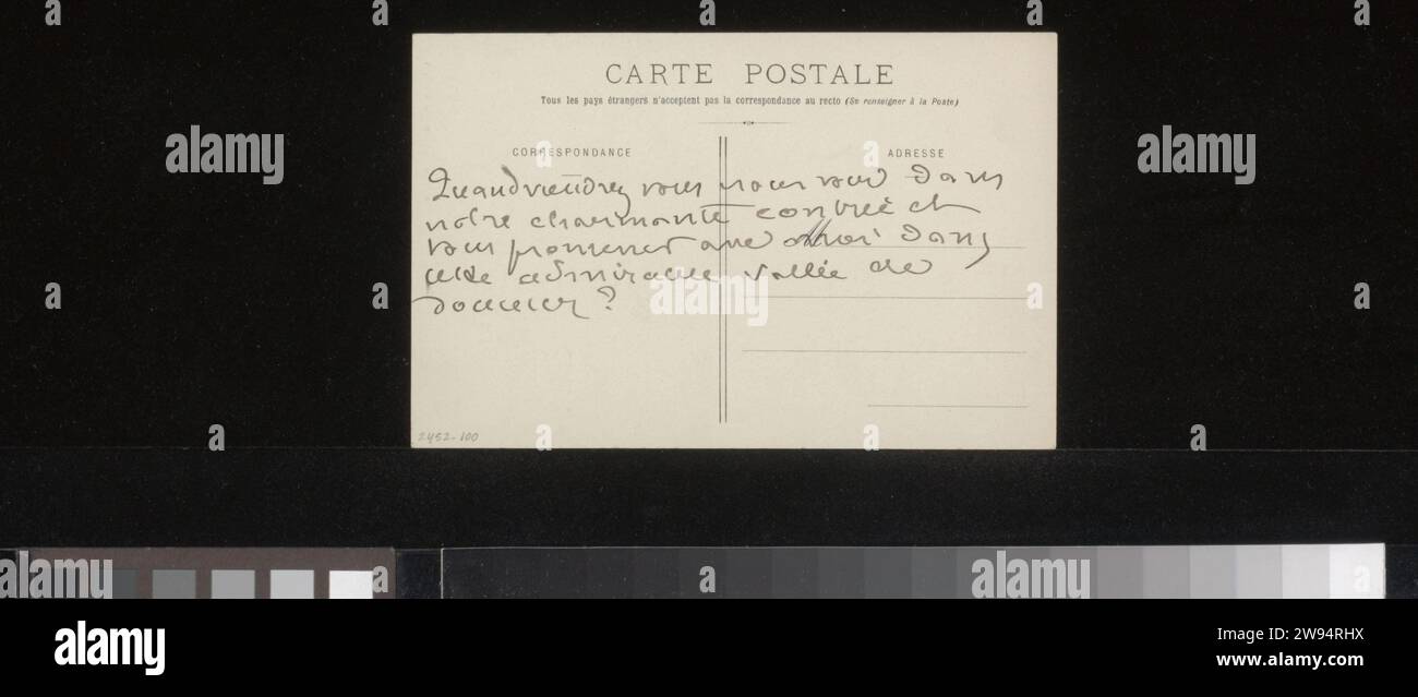 Postcard on Andries Bonger, Émile Bernard, in or before 1908 ParisaFter ...