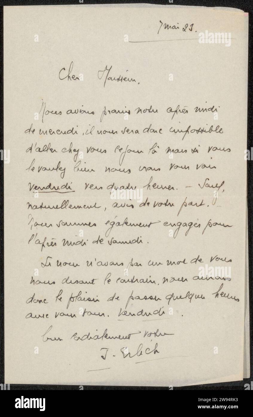 Letter to Philip Zilcken, 1923 letter Nice paper. ink writing ...