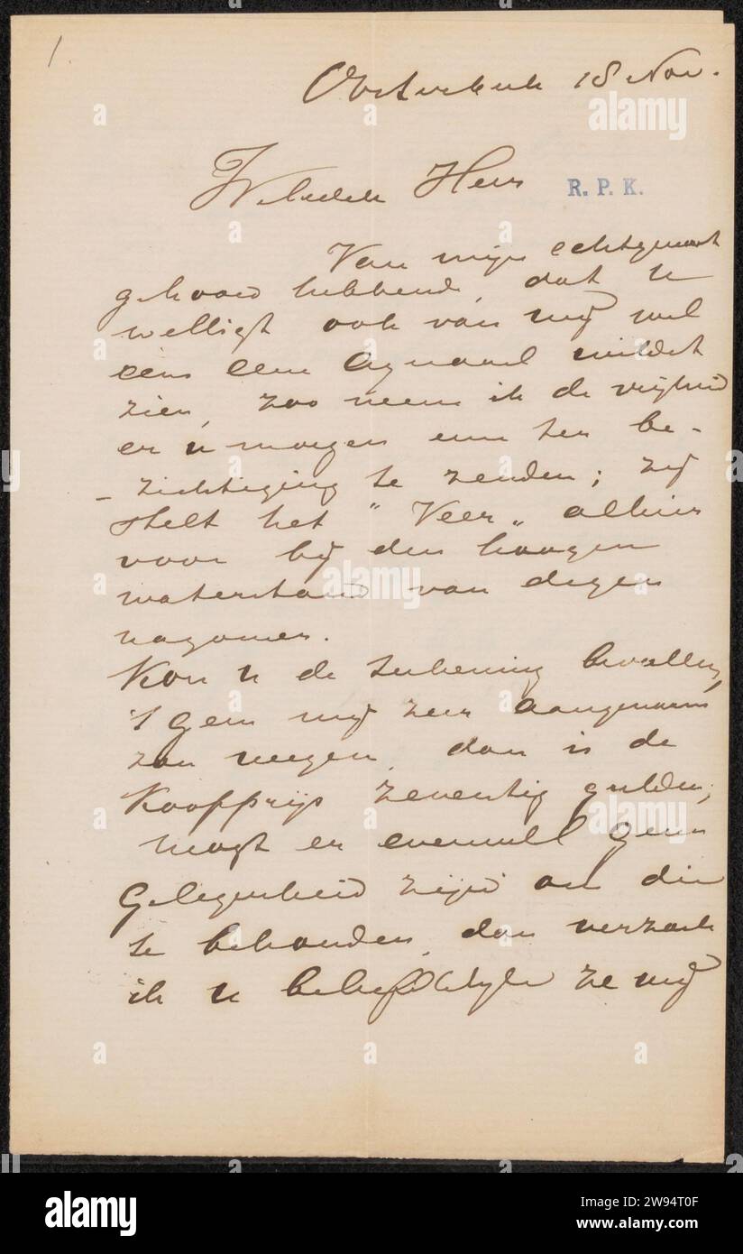 Letter to Frans Buffa and Sons, Maria Bilders-van Bosse, 1880 letter ...
