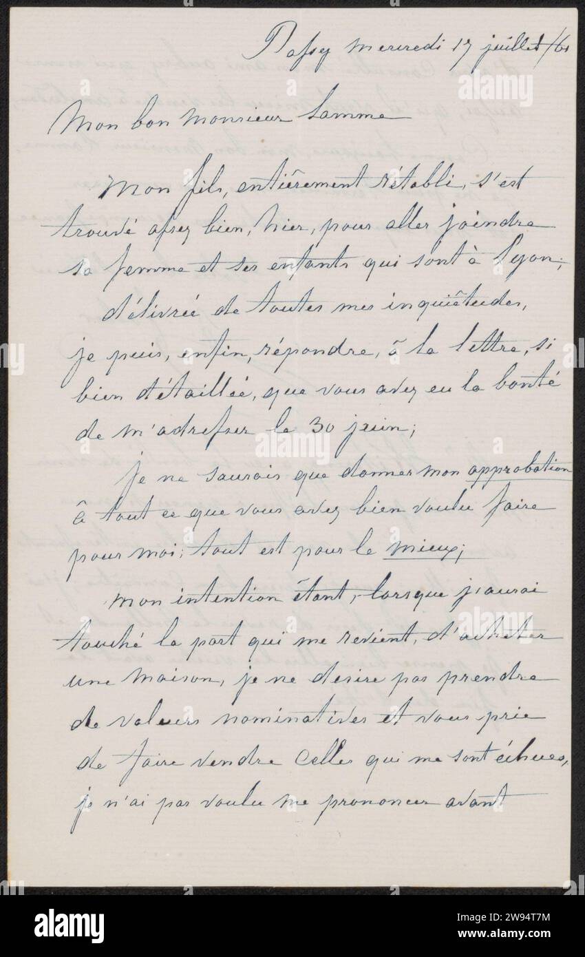 Brief Aan ary johannes Lamme, Joseph Fodor-mainville, letter Passion ...