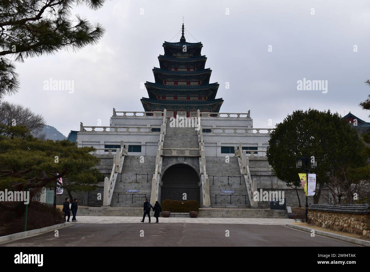 Majestic historical building of the National Folk Museum of Korea in ...