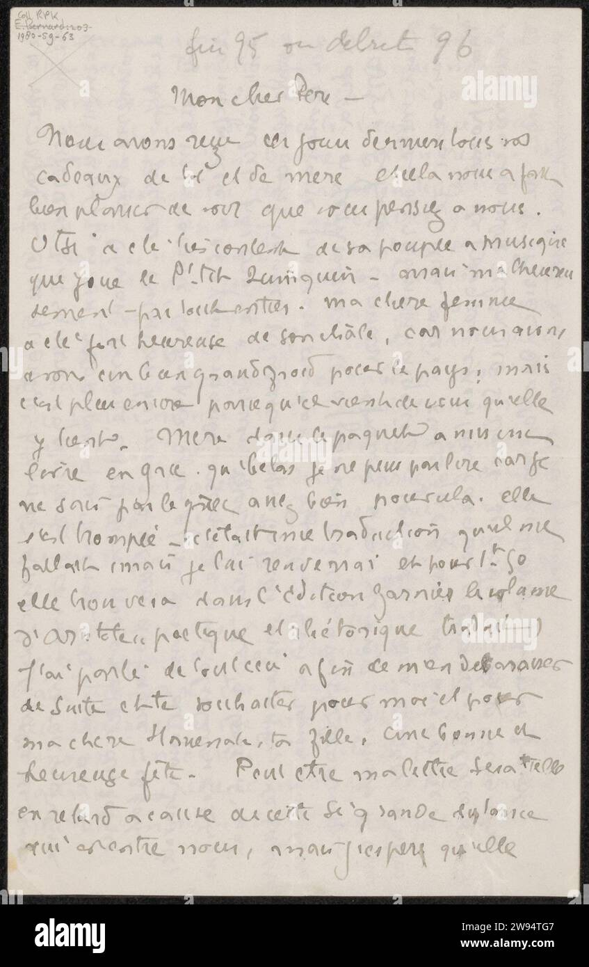 Letter to Emile Ernest Bernard, Émile Bernard, 1878 - 1941 letter ...