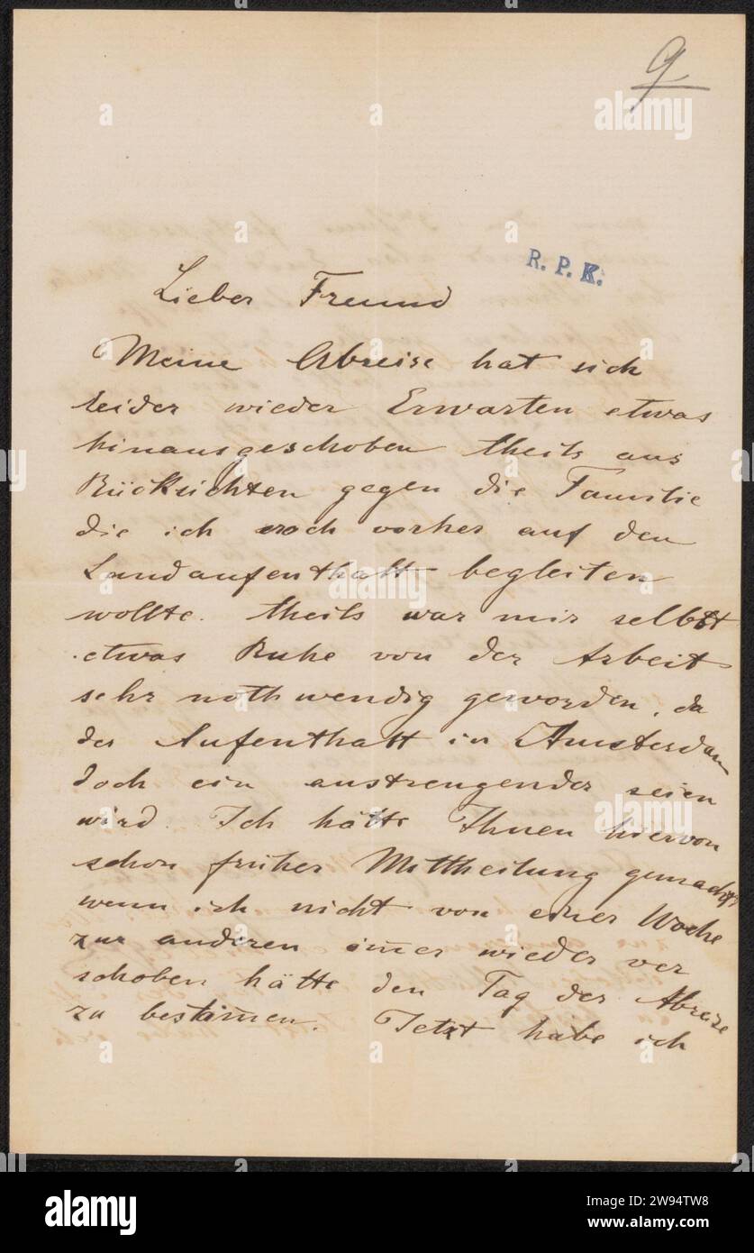 Letter to Frans Buffa and Zonen, William Unger, 1875 letter Vienna ...