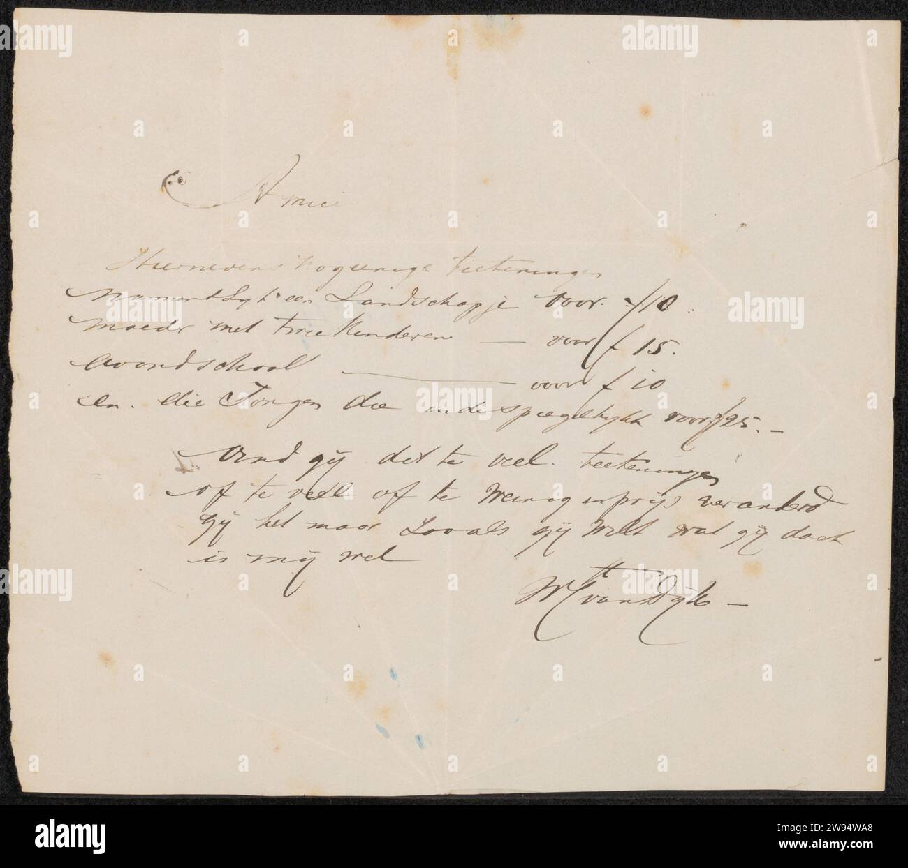 Letter to Pieter Lost from Themaat, Willem Cornelis van Dijk, 1840 ...