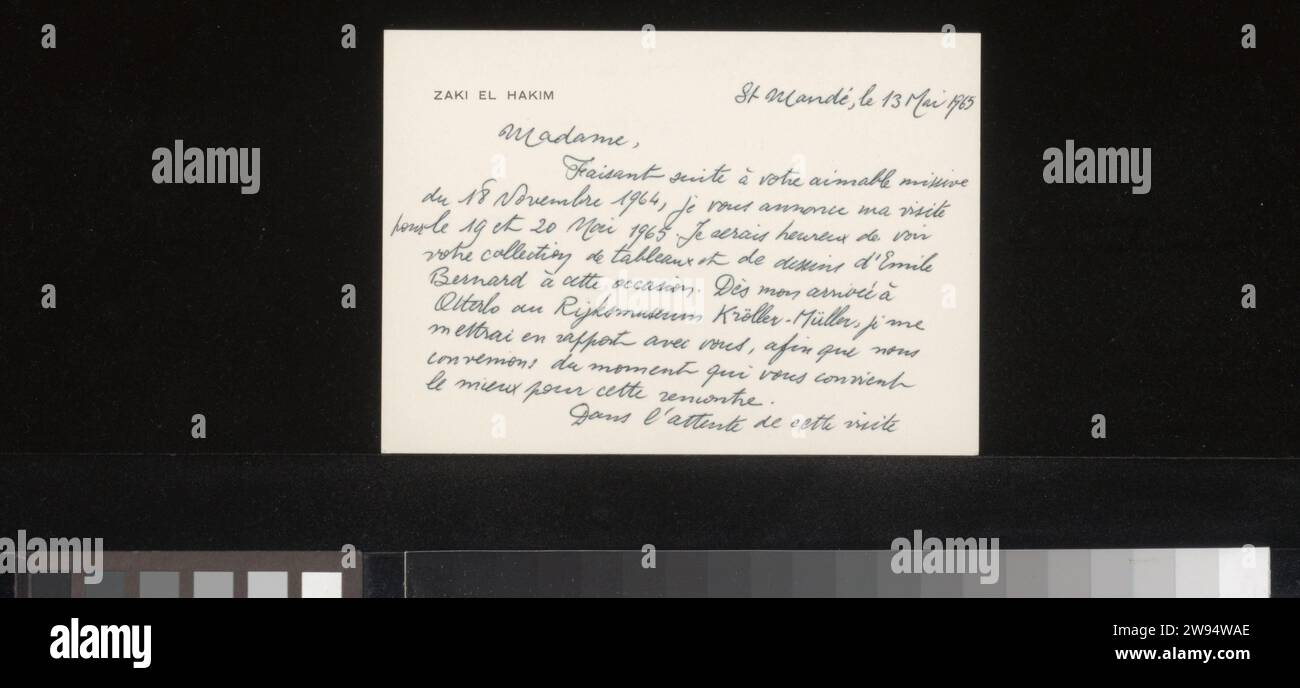 Balehen a frafyét. Bumder, Gakeeenenenen, 1965 letter Saint-Mandé paper ...