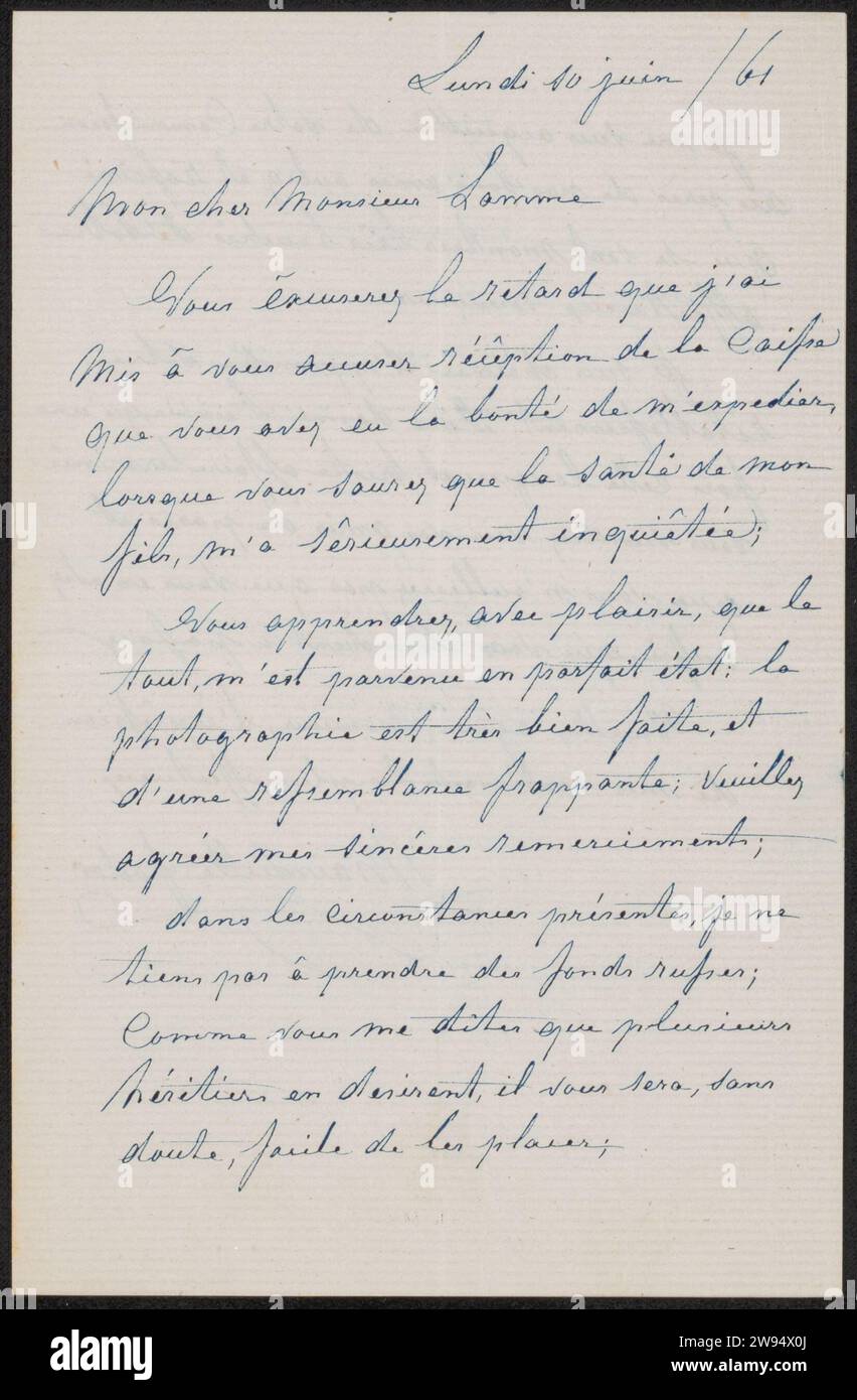 Brief Aan ary johannes Lamme, Joseph Fodor-mainville, letter Passion ...