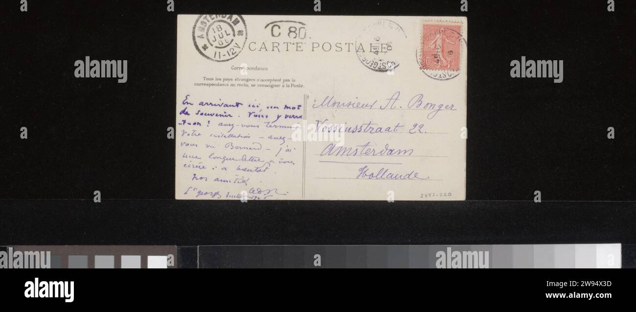Postcard to Andries Bonger, Odilon Redon, in or before 1906 Saint ...