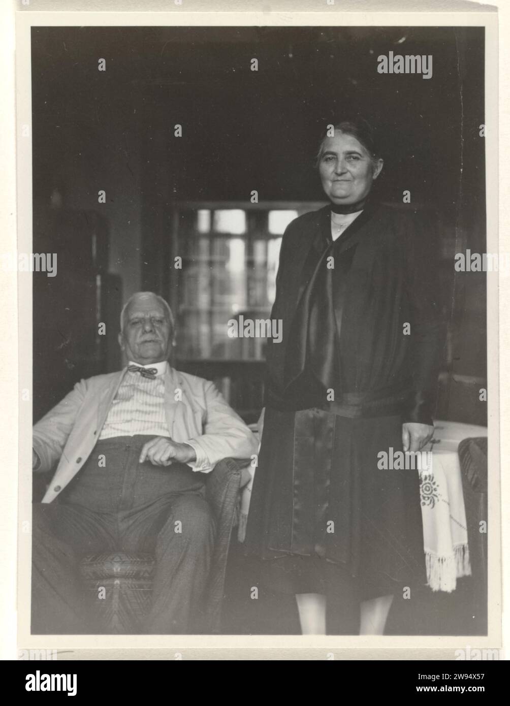 Meir Wachenheimer sat on a chair, with his wife Mathilde Wachenheimer ...