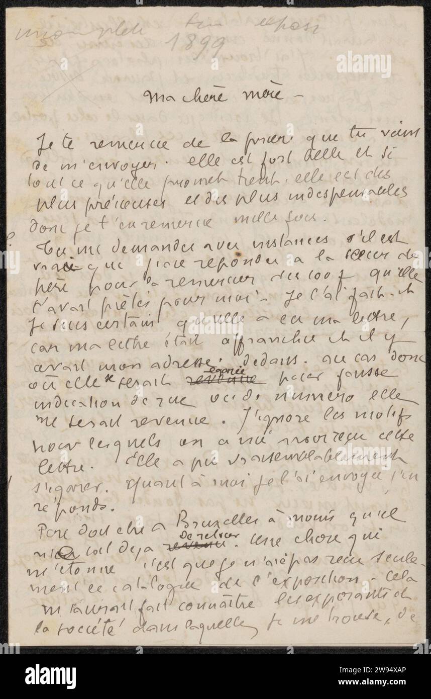 Brief Aan Héloïse Bernard -Bodin, Émile Bernard, 1878 - 1941 letter ...