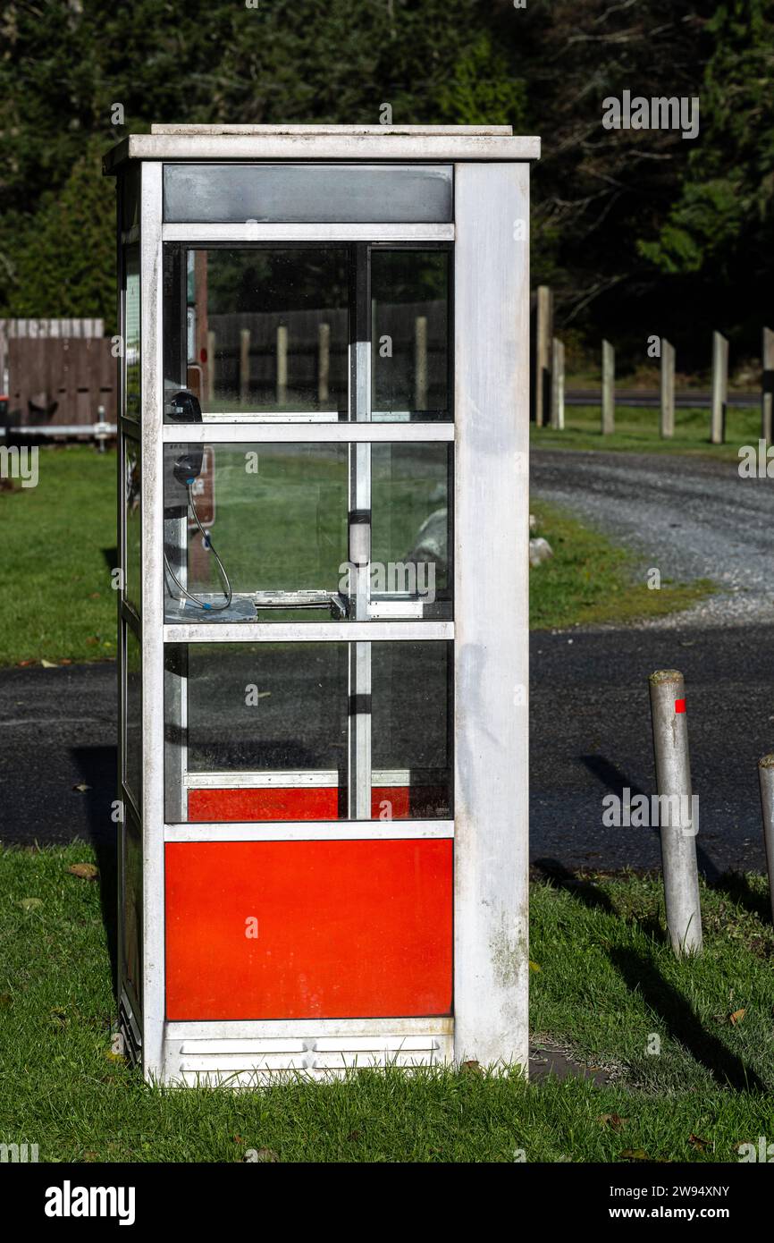 Public Phone Booth on Whidbey Island, WA Stock Photo - Alamy