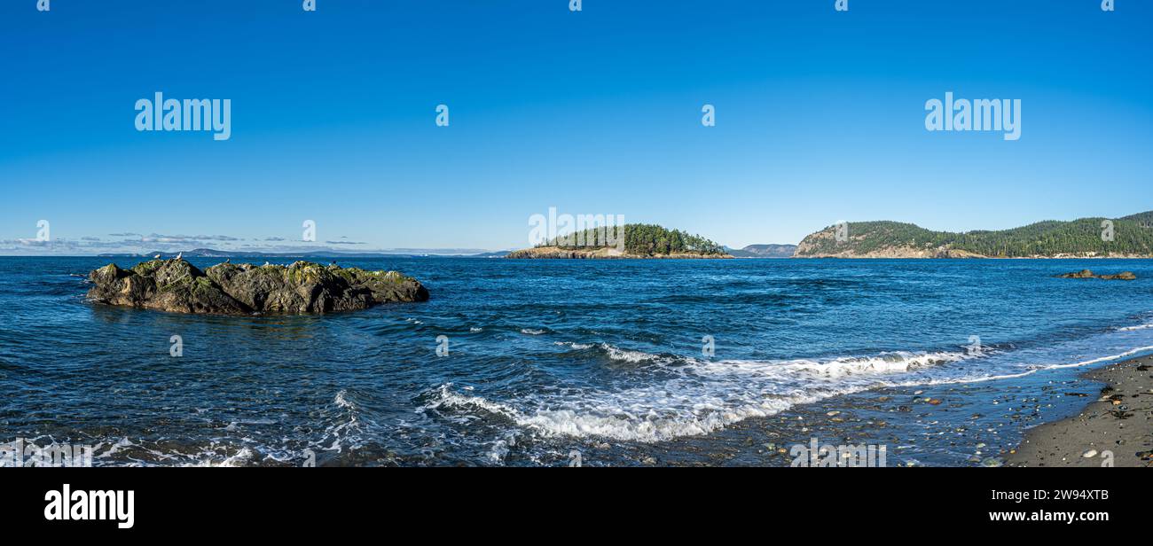 West Point Coastal View from the Deception Pass State Park, WA Stock ...