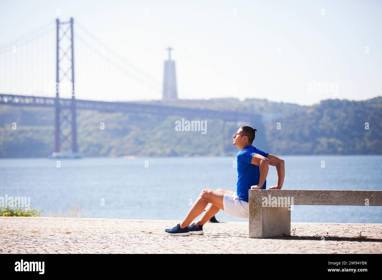 Young man exercising outdoor Stock Photo - Alamy