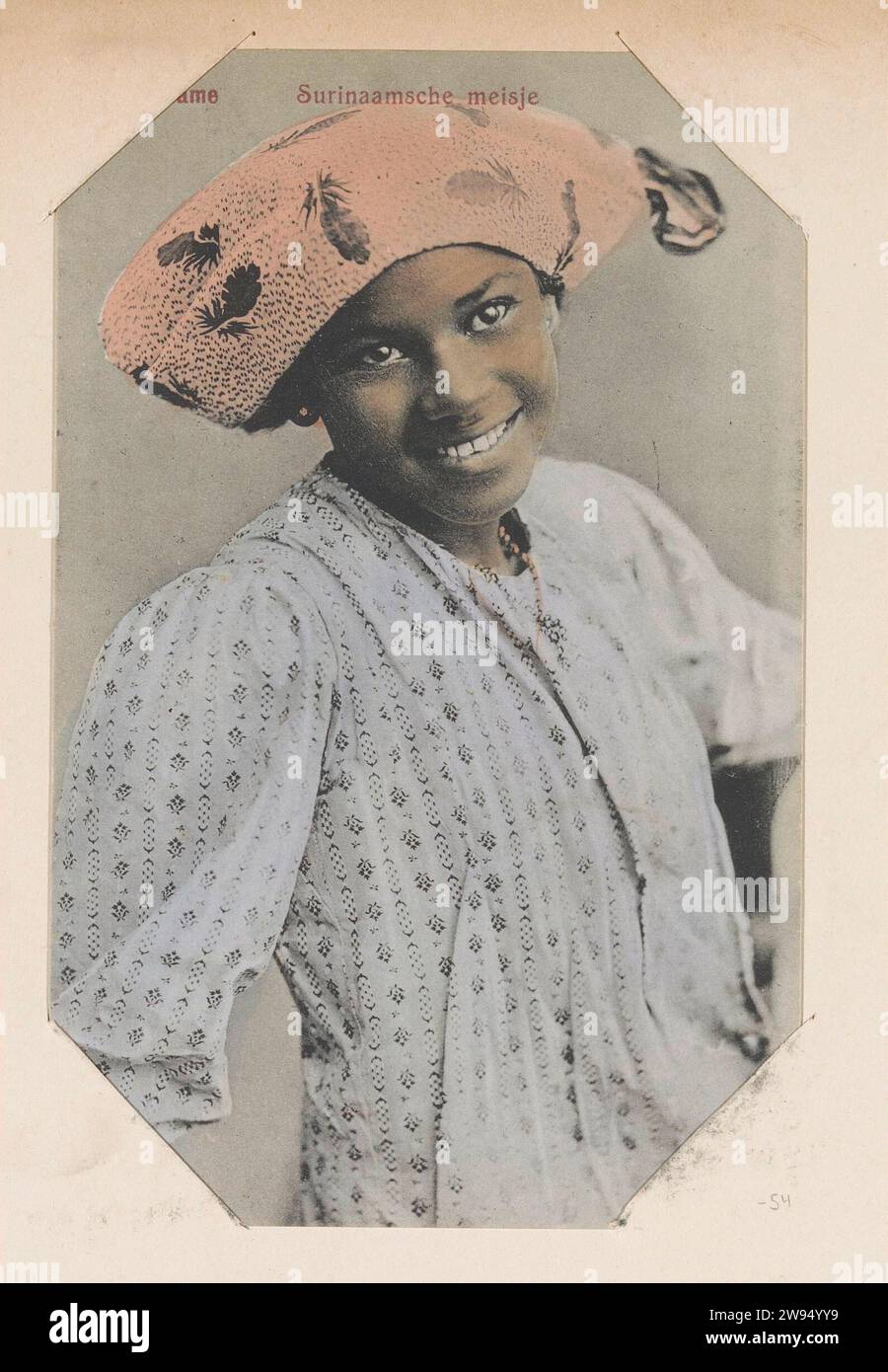 Surinamese girl, Eugen Klein, 1900 - 1910 Portrait of a Surinamese girl ...