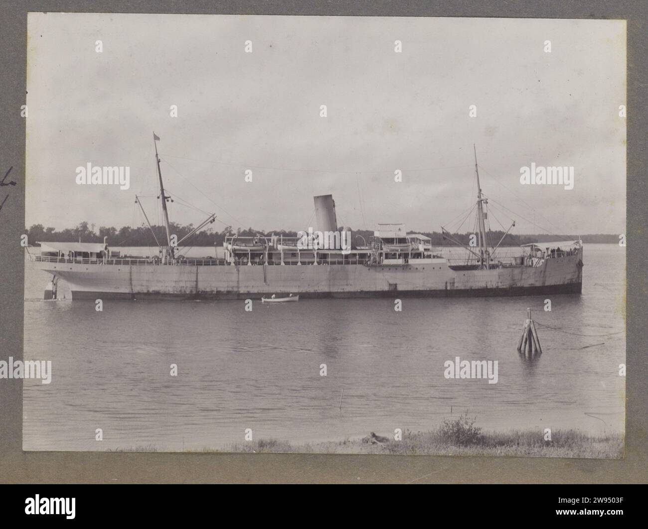 Danish ship, Anonymous, 1912 photograph A Danish ship for anchor in the ...
