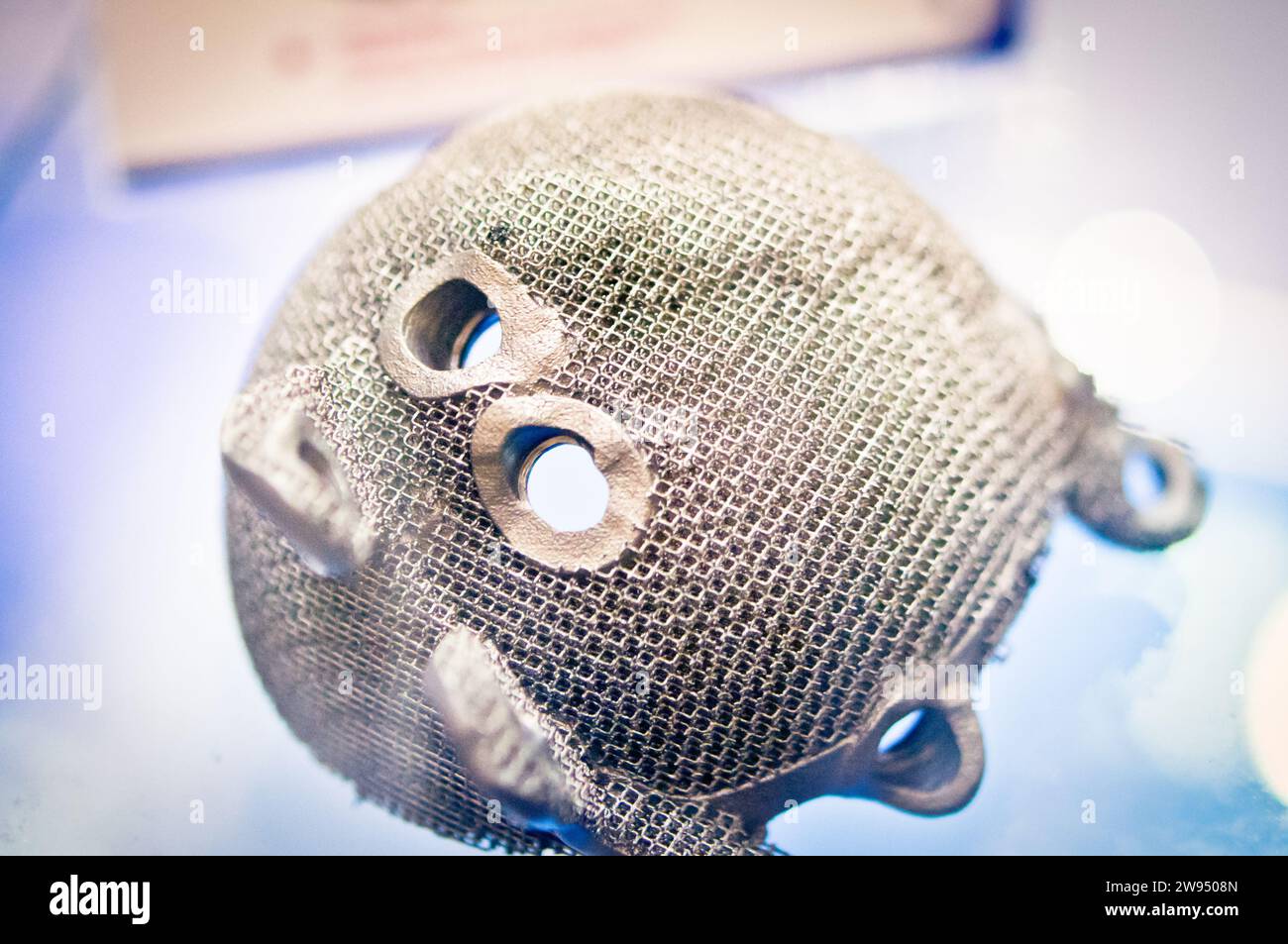 Object printed on metal 3d printer. A model created in a laser ...
