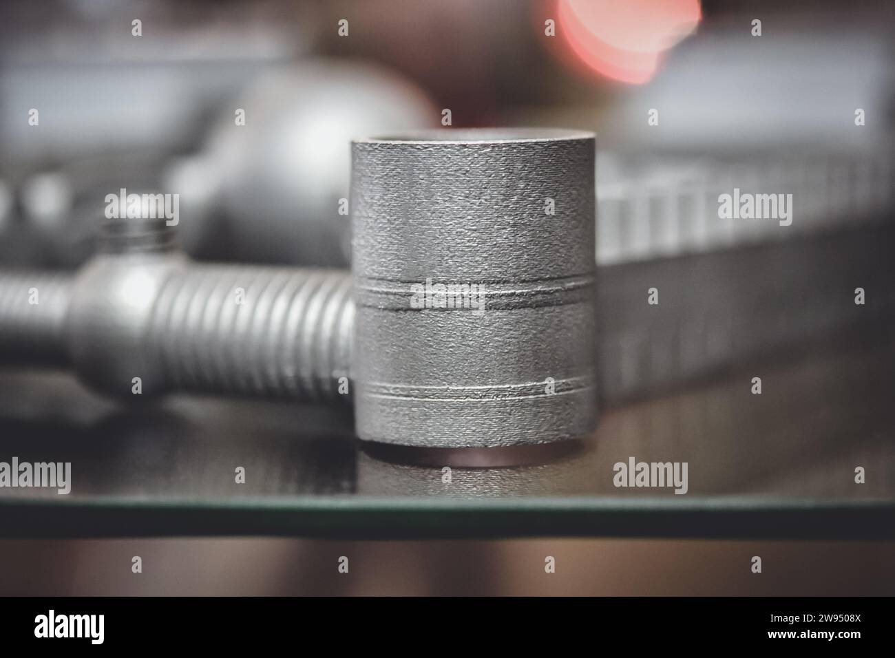 Object printed on metal 3d printer. A model created in a laser ...