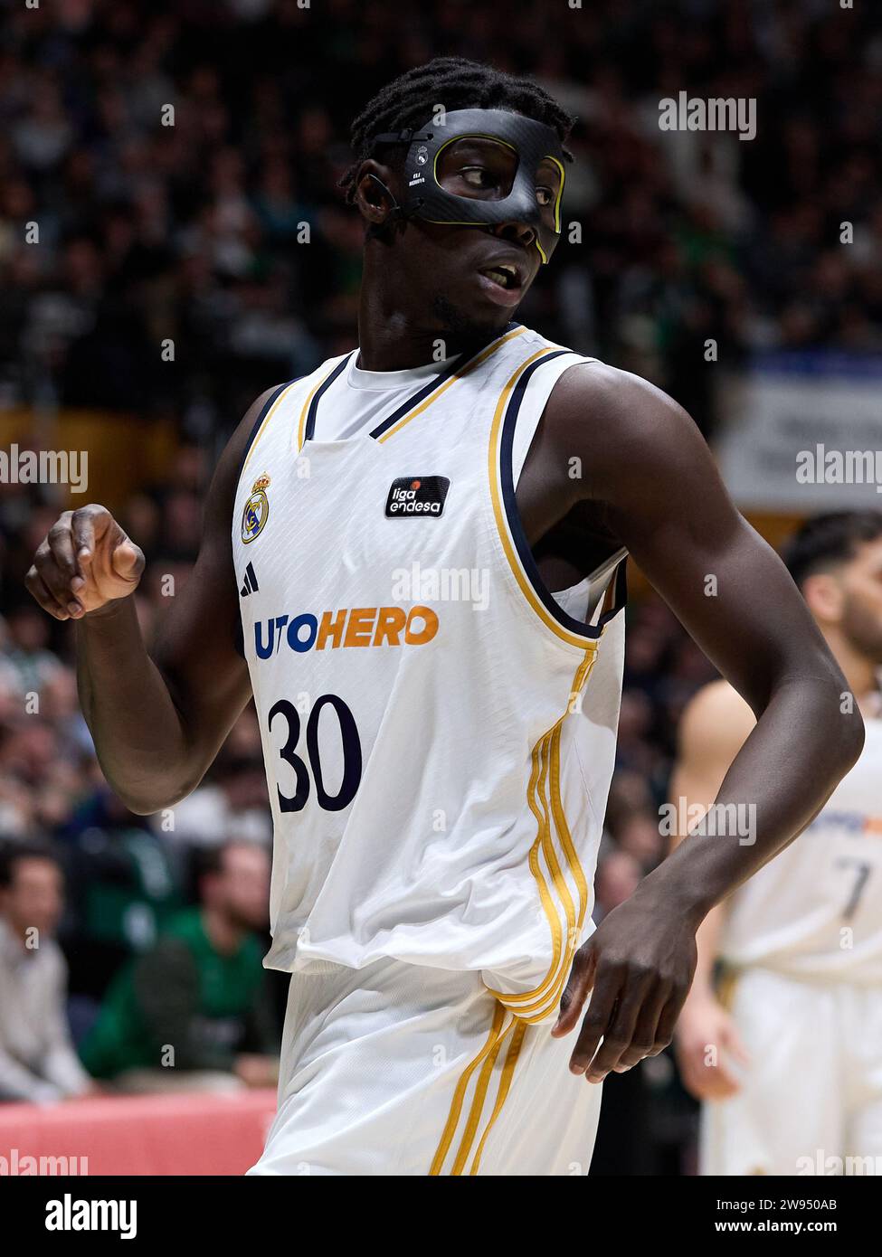 Badalona, Barcelona. 23rd Dec, 2023. Eli John Ndiaye of Real Madrid during the ACB Liga Endesa ...