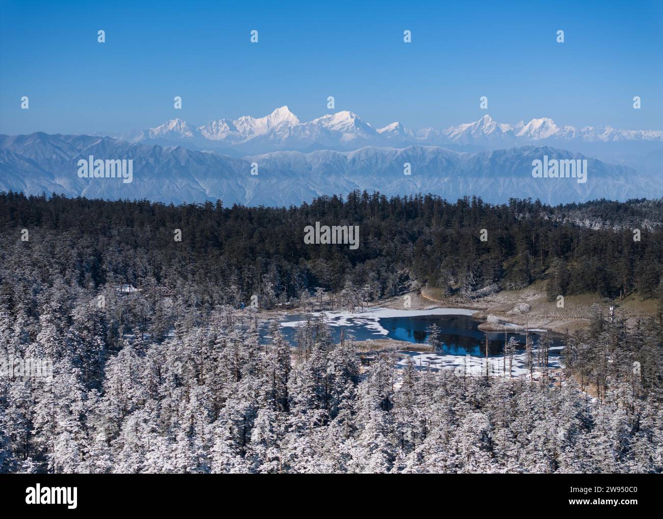 Hongya. 24th Dec, 2023. This aerial photo taken on Dec. 24, 2023 shows ...