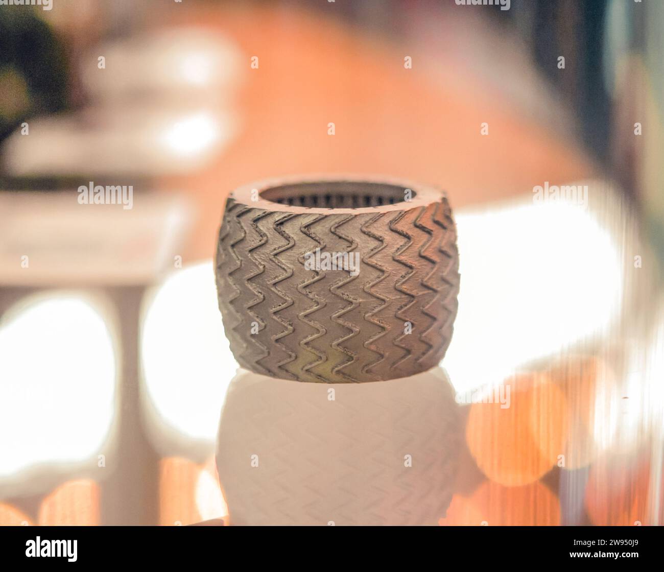 Selective Laser Melting. Object printed on metal 3d printer. Model ...