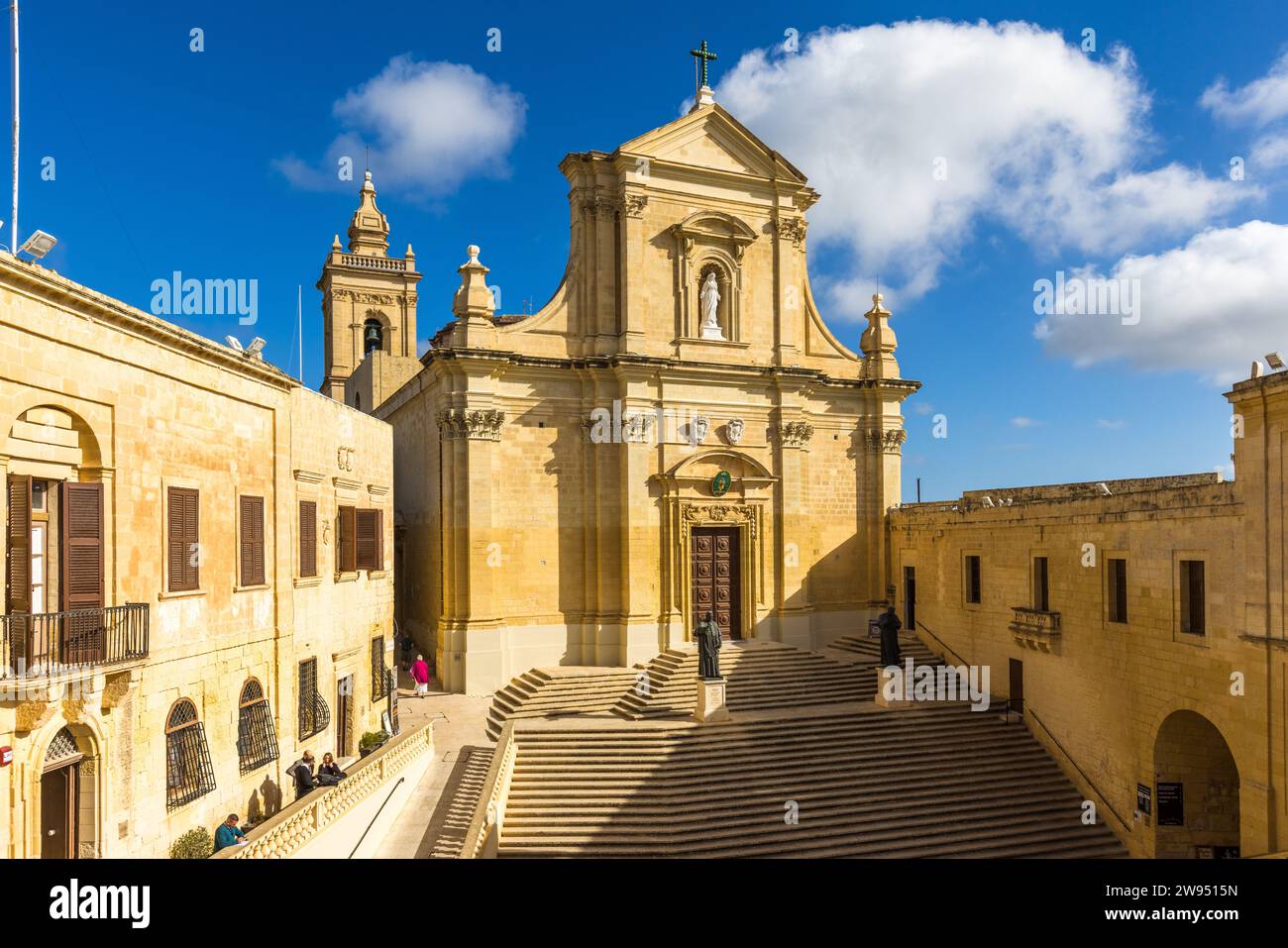 Cathedral of the Assumption in Victoria, Malta. 18th-century baroque ...